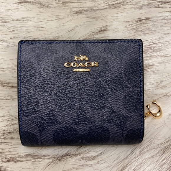 Coach | Bags | Coach Wallet In Blue Nwt | Poshmark